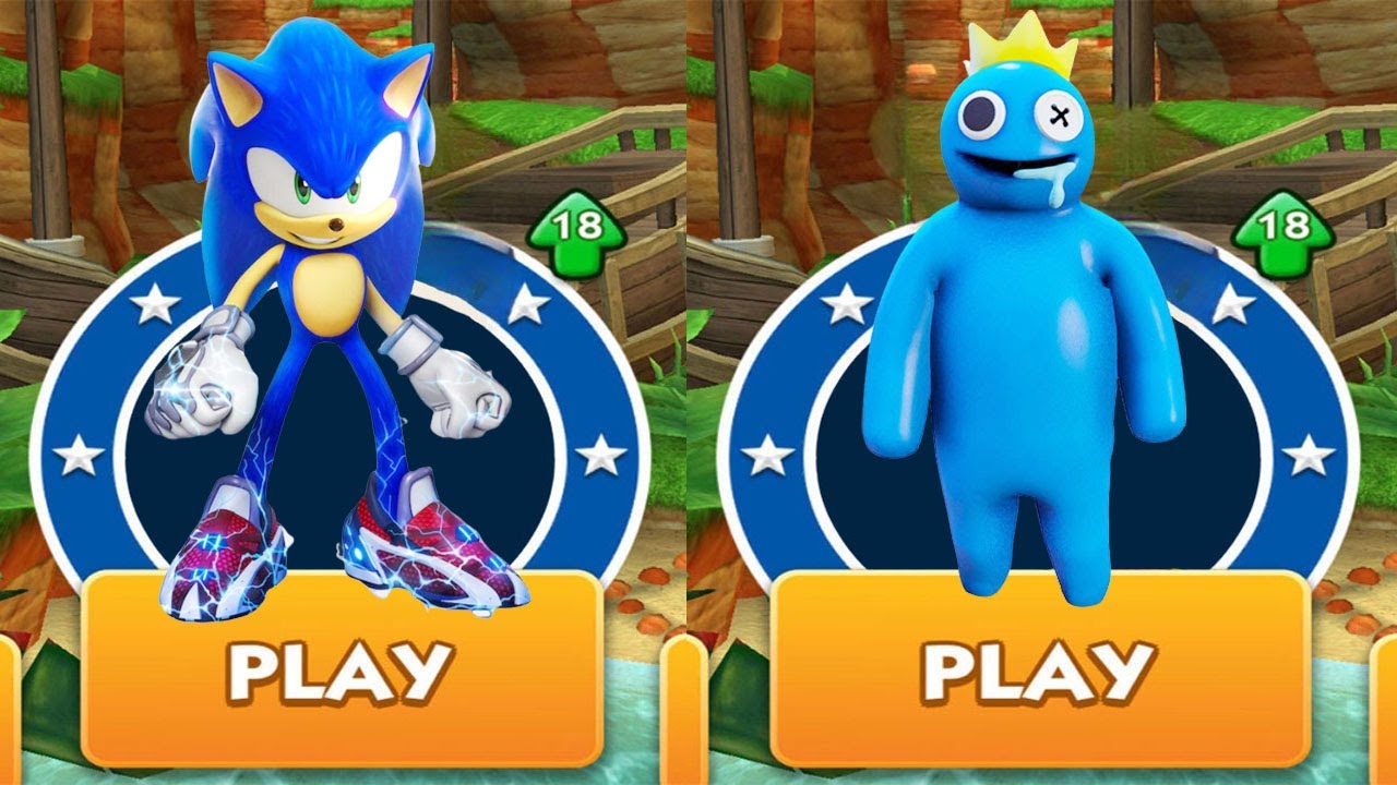 Sonic Dash vs Rainbow Friends BLUE Runner - BOSCAGE MAZE SONIC vs All ...