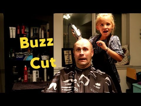 Buzz Cut Dad's Hair with Charlotte - YouTube