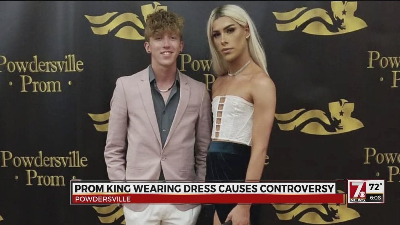 Prom King who wore a dress stands tall against negative criticism - YouTube