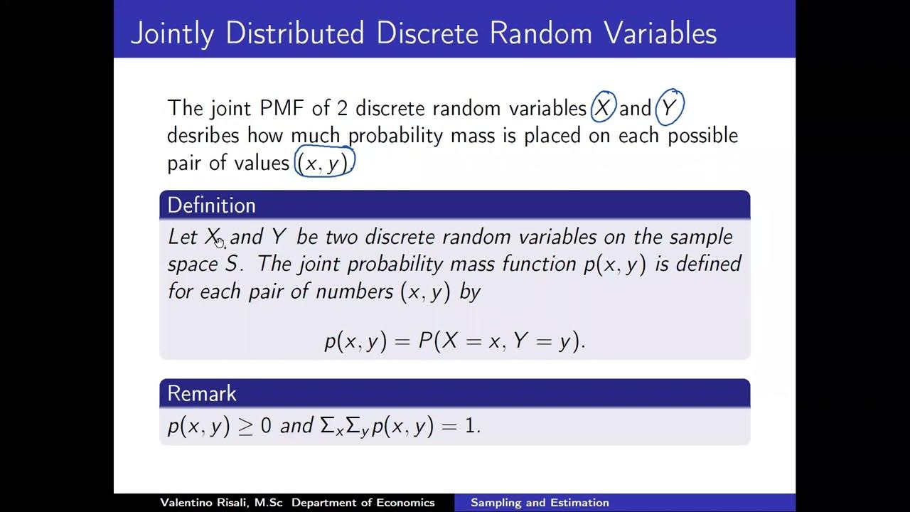 Jointly Distributed Discrete Random Variables - YouTube