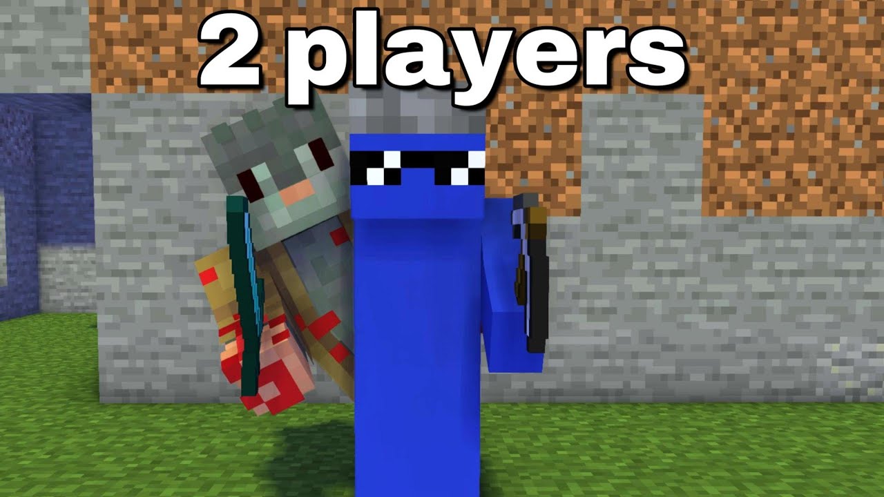 Minecraft but 2 players control 1 character - YouTube
