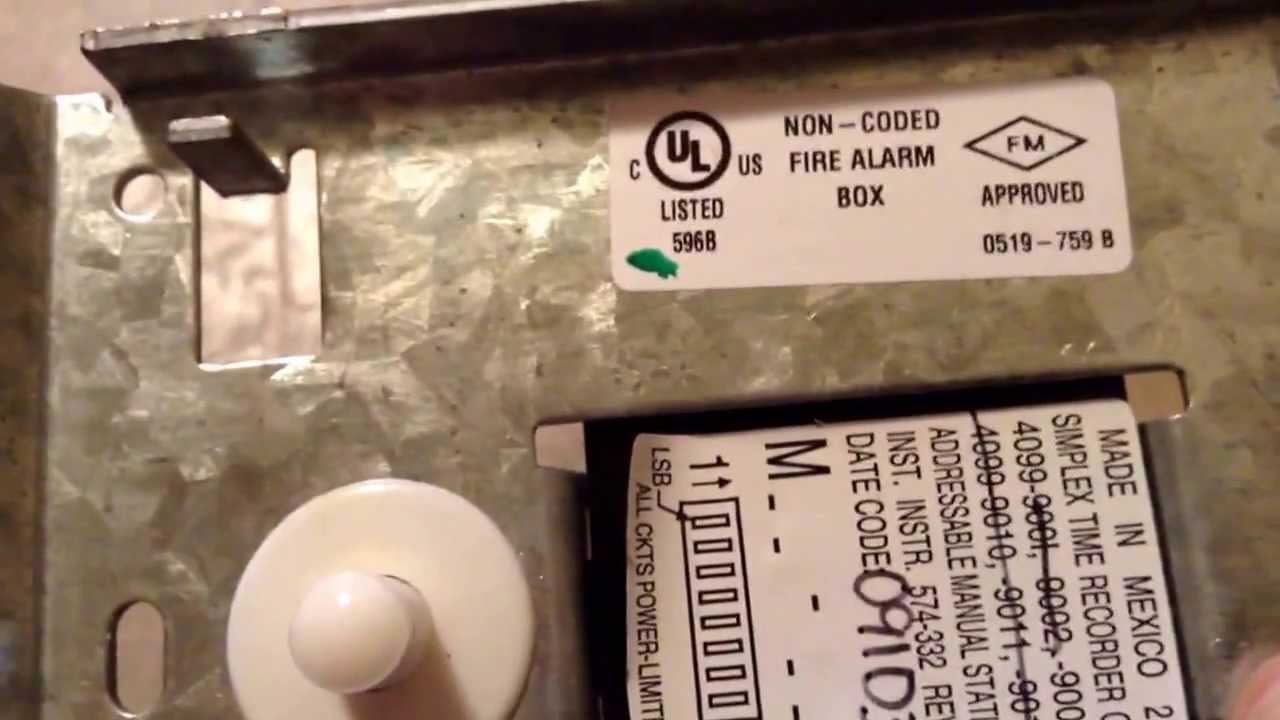 Simplex 4099-9003 pull station - YouTube