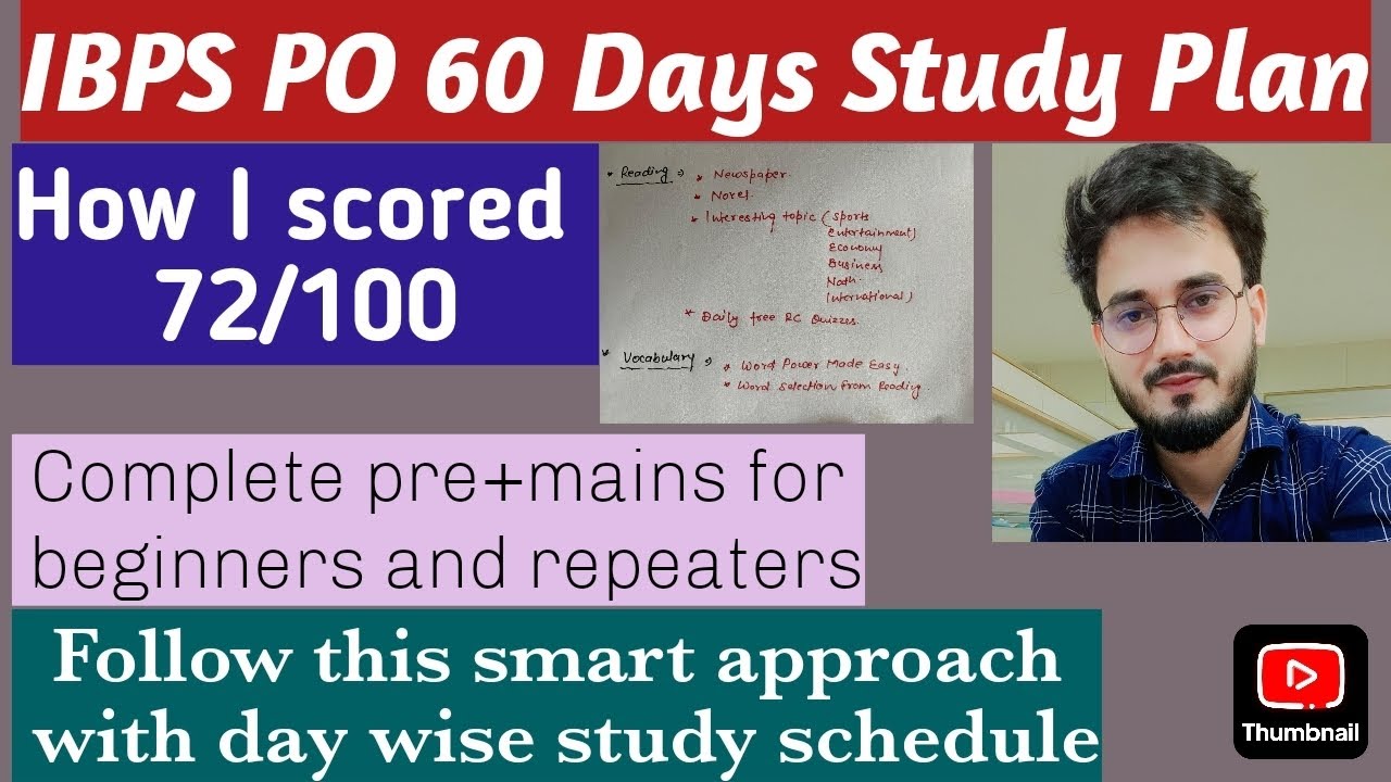 IBPS PO Day wise study Plan 📝 with most scoring topic and smart ...
