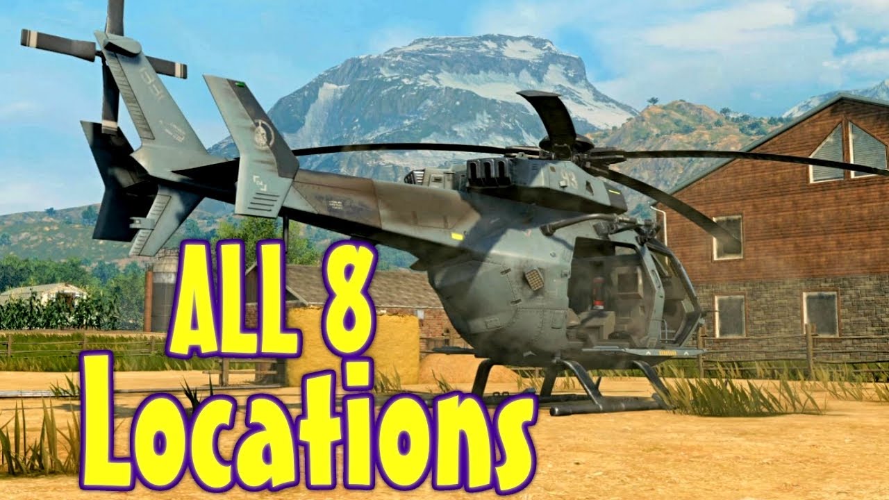 All BLACKOUT HELICOPTER LOCATIONS | 8 Locations | Call of duty Black ...
