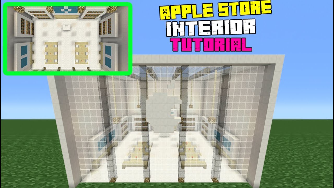 Minecraft Tutorial: How To Make An Apple Store Interior/Exterior - YouTube