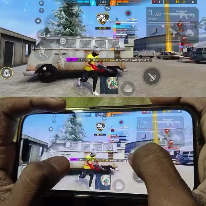 3 Finger Control Setting⚙️OneTap👉Headshot🤯 Fast 💨GlooWall⚡Free Fire🔥 ...