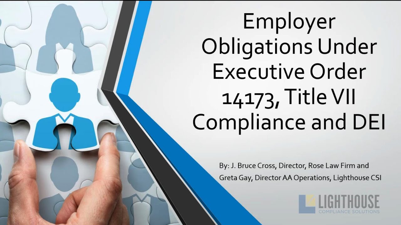 Employer Obligations Under Executive Order 14173 - YouTube
