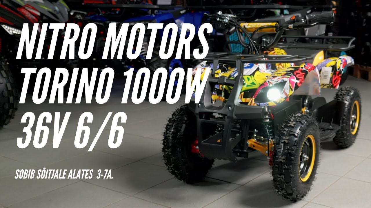 Laste ATV Nitro Motors Torino 1000W 36V - YouTube