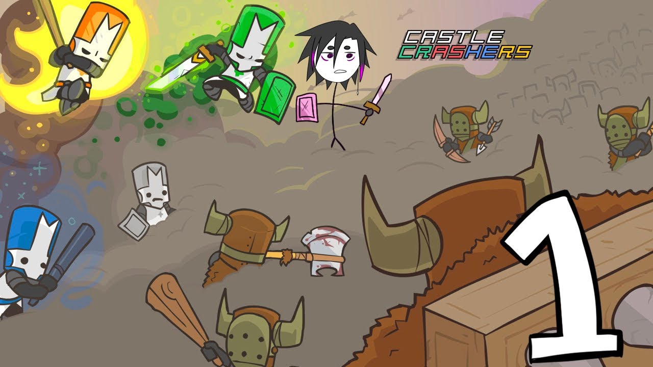 [CASTLE CRASHERS] can a stick figure crash castles? [#1] - YouTube
