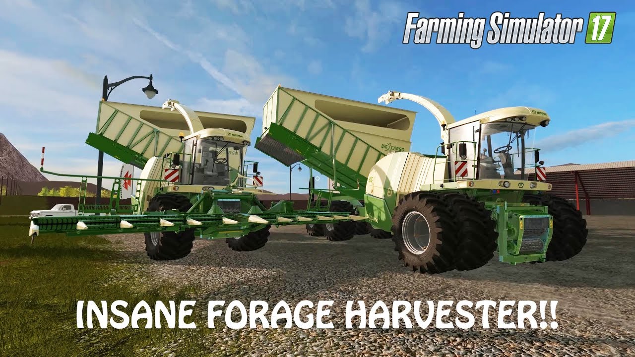 INSANE FORAGE HARVESTER MOD in Farming Simulator 2017 | INSANE AWESOME ...