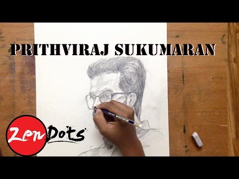 Prithviraj Sukumaran {speed drawing} by Amal - YouTube