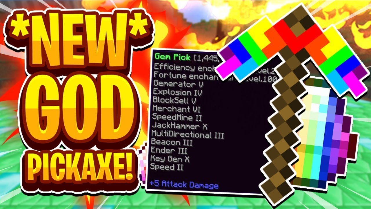 THE *NEW* GOD PICKAXE... Minecraft Prisons #18 - YouTube