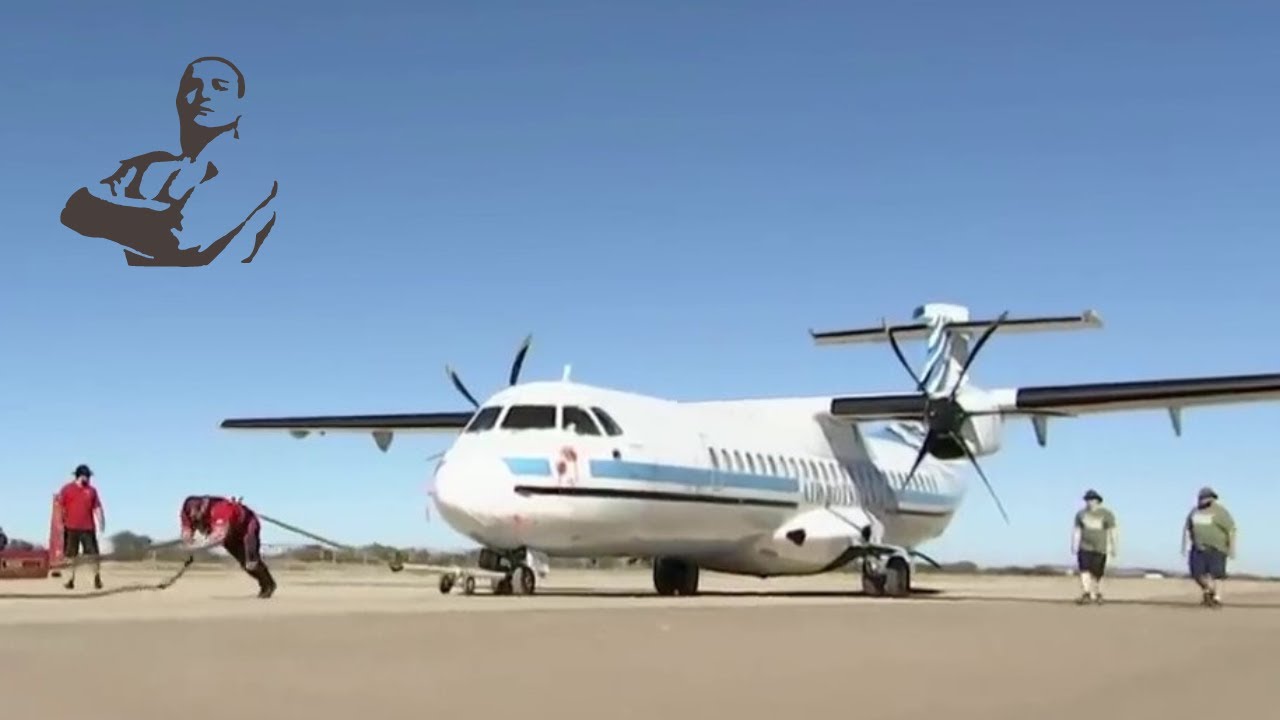 Pulls the Airplane Along | Strongman Motivation - YouTube