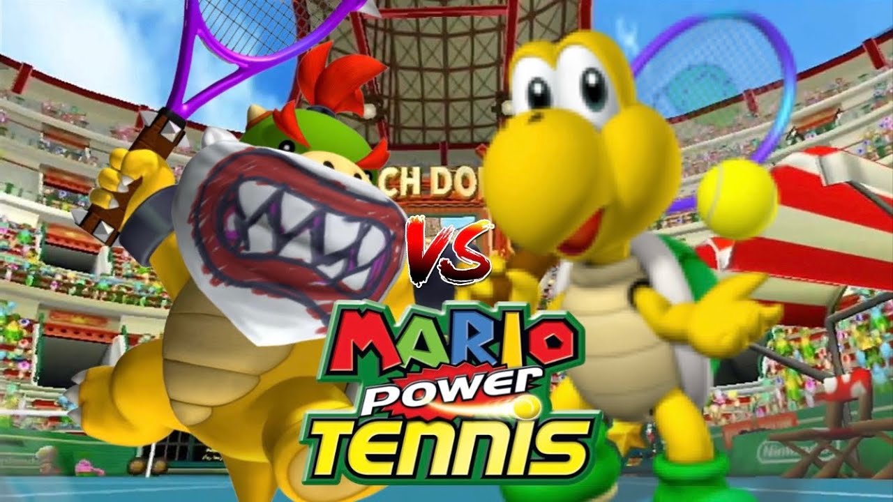 Mario power tennis 🎾: bowser jr vs koopa troopa - YouTube