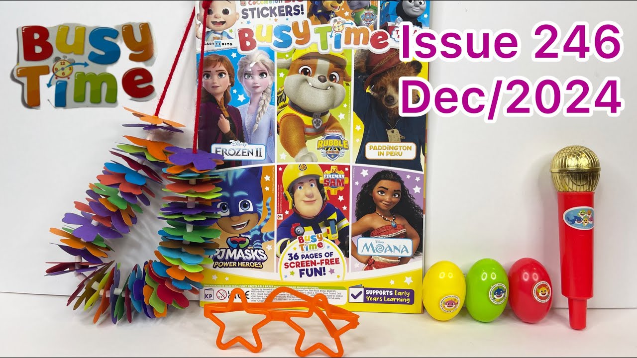 Busy time magazine, issue 256, Dec/2024, with baby shark music set 🎵🎶🎤 ...