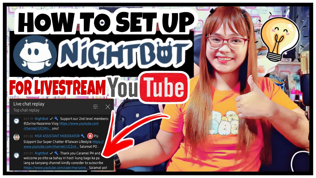 HOW TO SET UP NIGHT BOT FOR YOUTUBE LIVESTREAMING STEP BY STEP / MGR ...