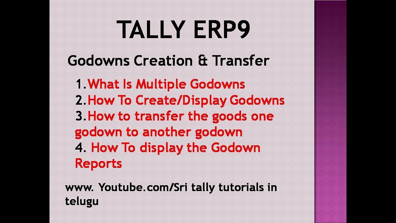 How To Create Multiple Godowns In Tally In Telugu Stock Transfer how-to-create-multiple-godowns-in-tally-in-telugu-stock-transfer