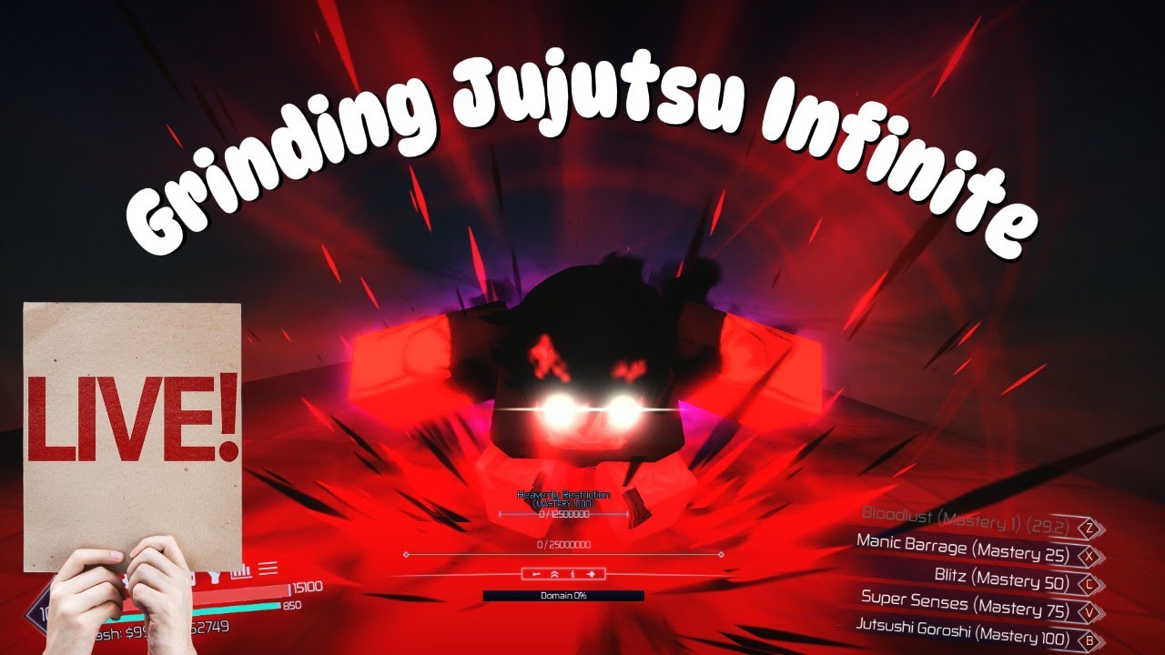 Grinding In Jujutsu Infinite Roblox Streaming Jujutsu Infinite