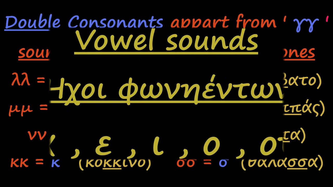Greek Lesson 2 : Consonants and Vowels - Athens - YouTube