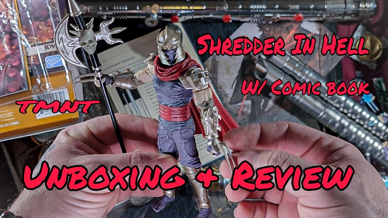 BST/AXN Shredder In Hell Action Figure w/ Comic Book | Unboxing ...