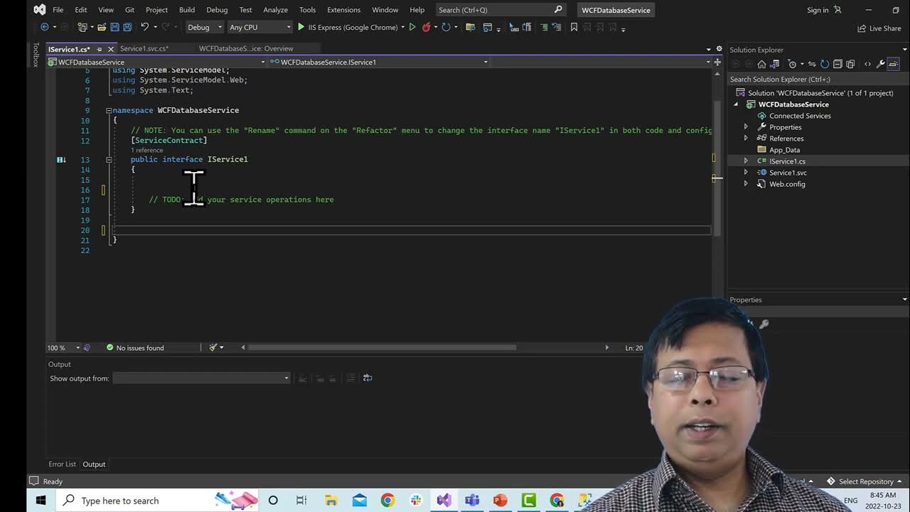 Part 4 Create a WCF service to insert data to SQL Server - YouTube