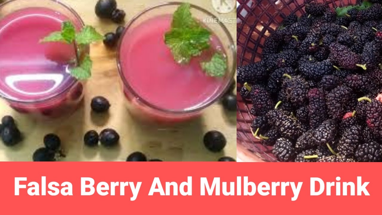 Nutritious Mulberry Sharbat With Strawberry Crush ll Falsa berry ...