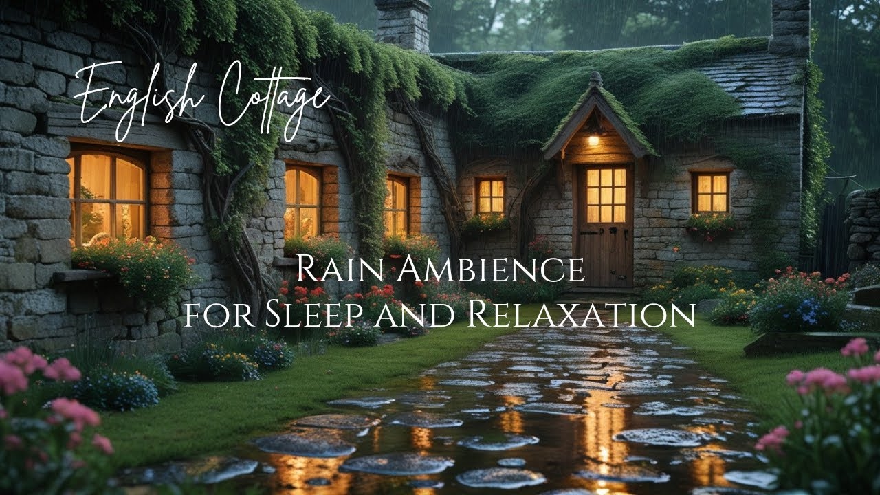 Experience the Magic of Rain 🌧️ Stone Cottage White Noise for Sleep ...