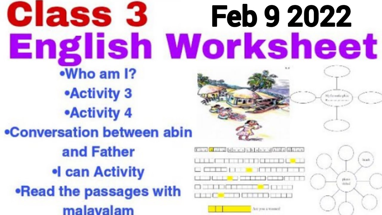 Class 3 English Worksheet Feb 9/3 rd std english worksheet 9/2/22/Std 3 ...
