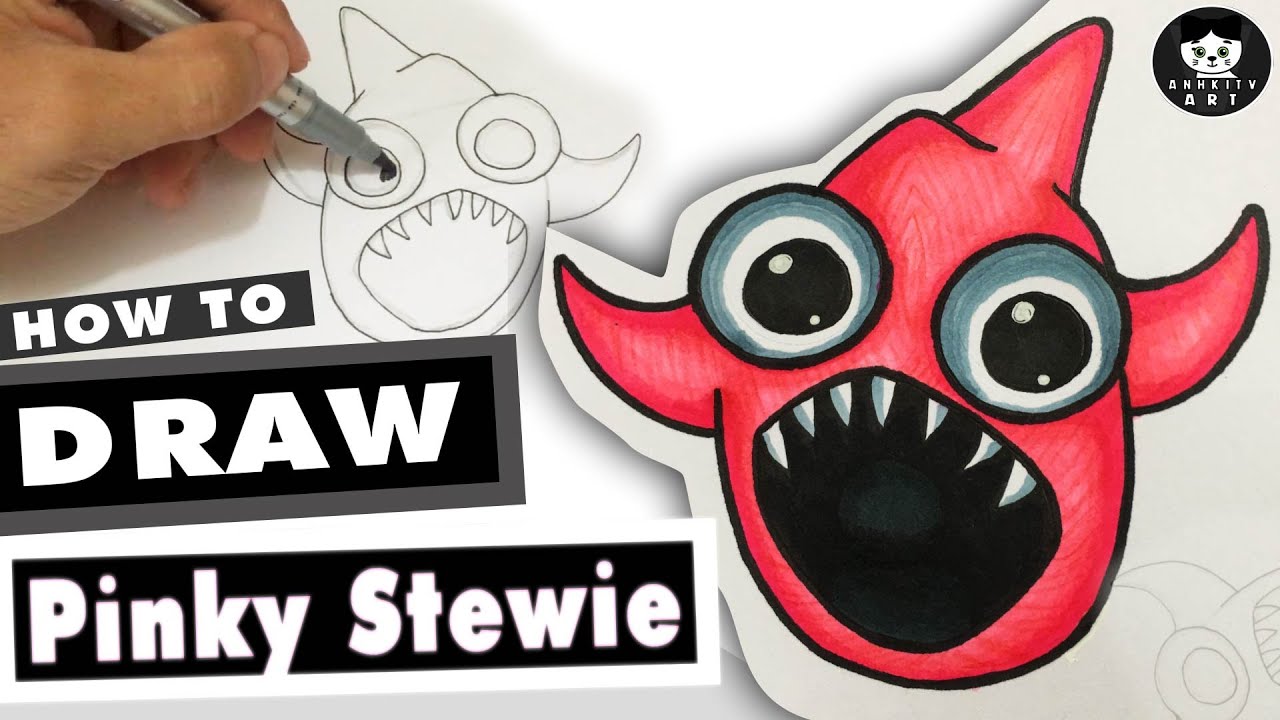 How To Draw Pinky Stewie | Garten Of Banban | Anhkitv art - YouTube