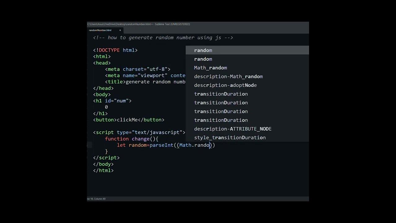 Generate Random Numbers Using Javascript Css Javascript Cssanimation Shorts Html 