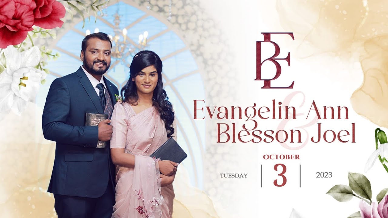 Evangelin Ann & Blesson Joel | Thanksgiving Service | 3rd October 2023 | LIVE - YouTube