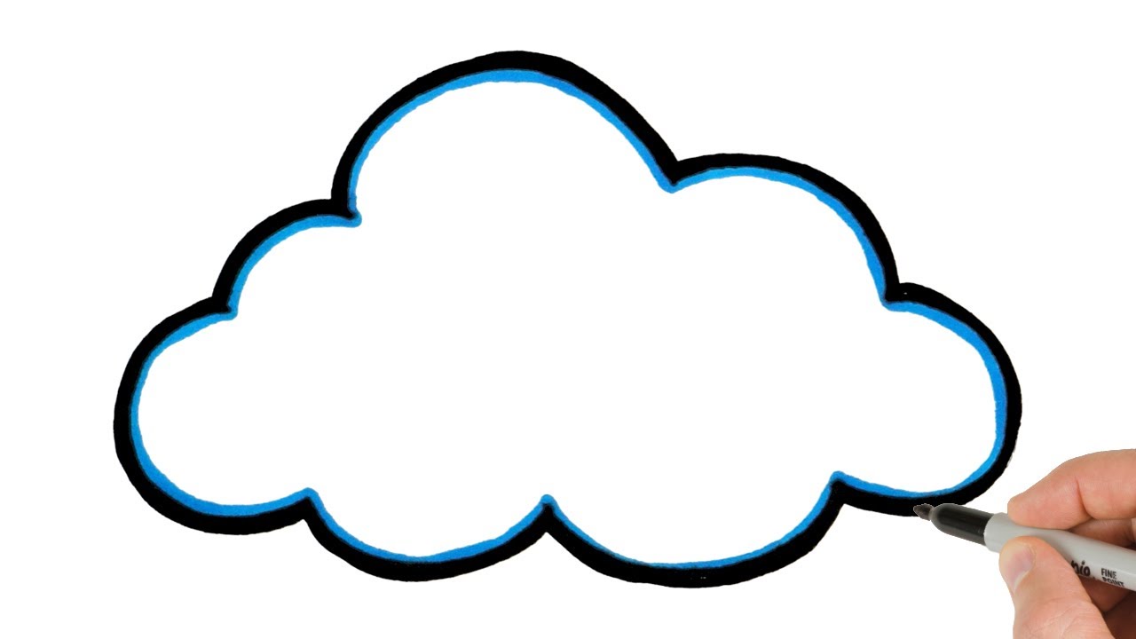 How To Draw A Simple Cloud Step By Step