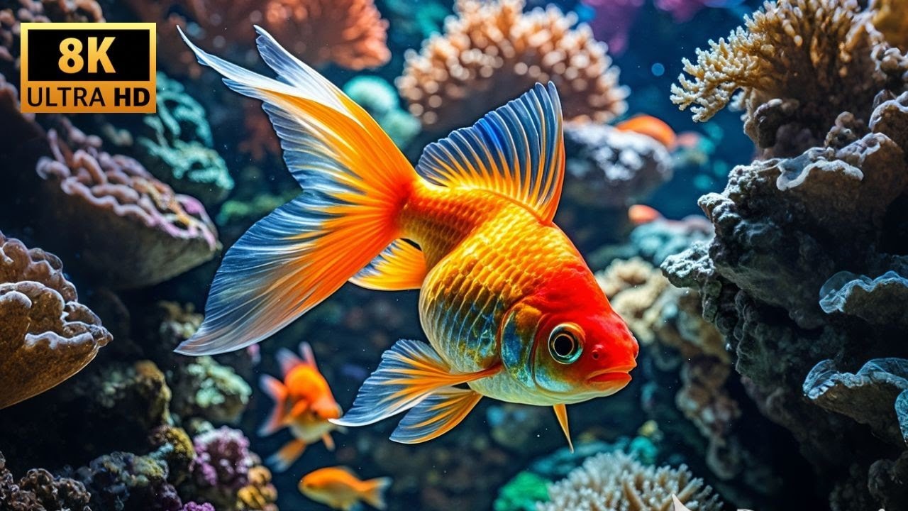 Aquarium 4k VIDEO (ULTRA HD) - Charming Fish of the Coral Reef ...