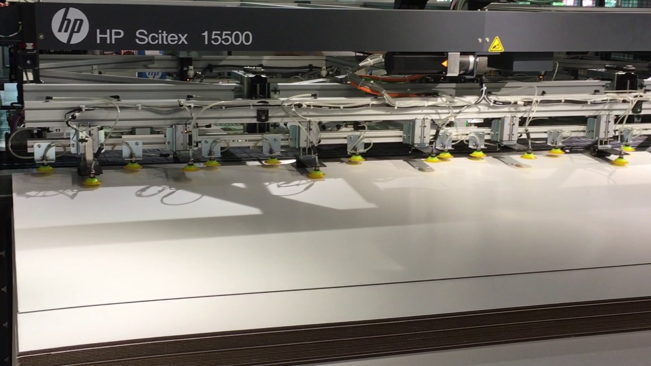 HP Scitex 15500 Corrugate Digital press - YouTube