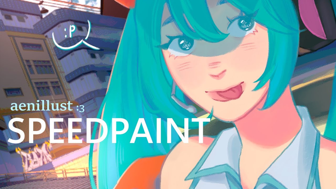 miku bomb rush cyberfunk 🎧 speedpaint - YouTube