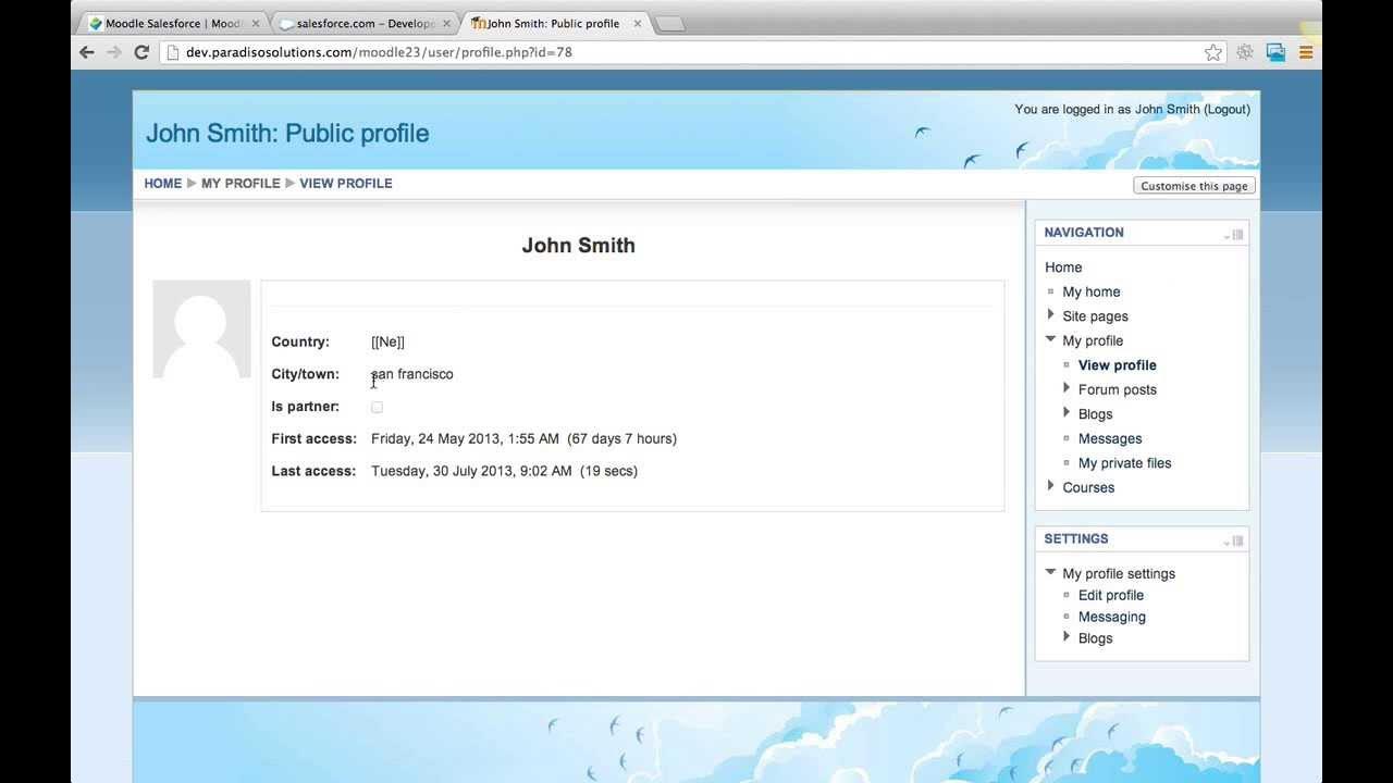 Salesforce Moodle Integration Single Sign On (SSO) and User data Synchronization - YouTube