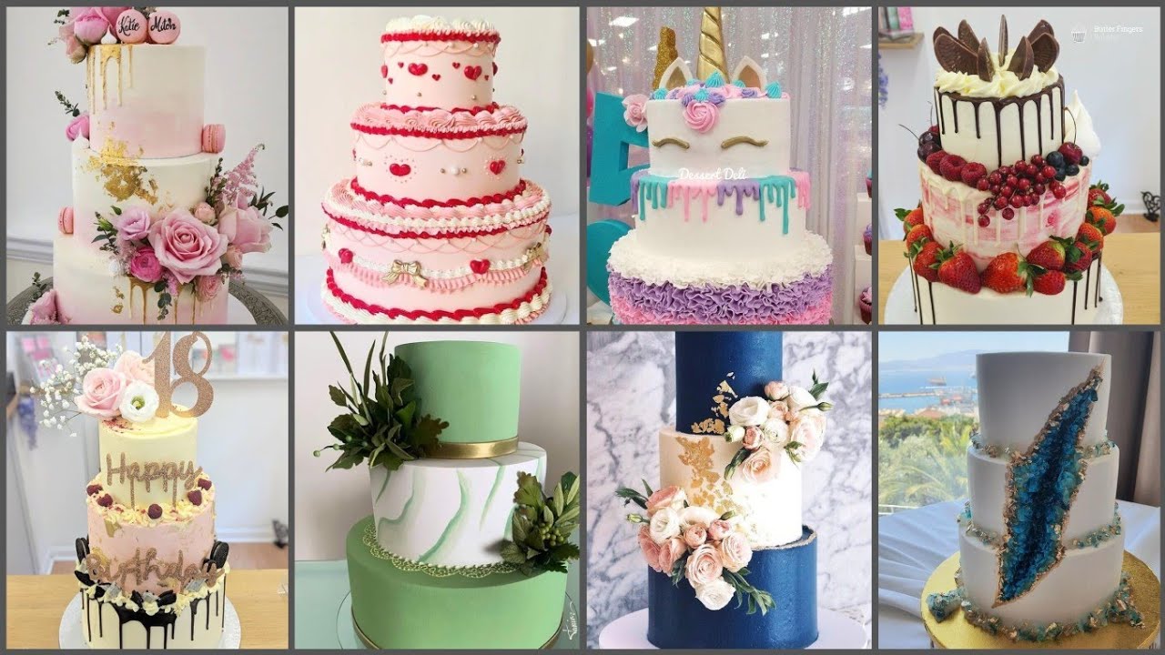 Top 43 Three Tier Cake Decorating ideas || Best & Selected Three Tier ...