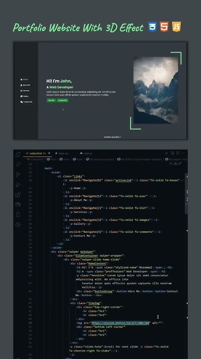 How To Create A Card Style And Navbar Style Html Css And Javascript Coding Mkchohan Developer 👍