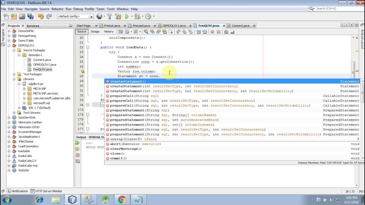 them sua xoa java swing va sql server - YouTube