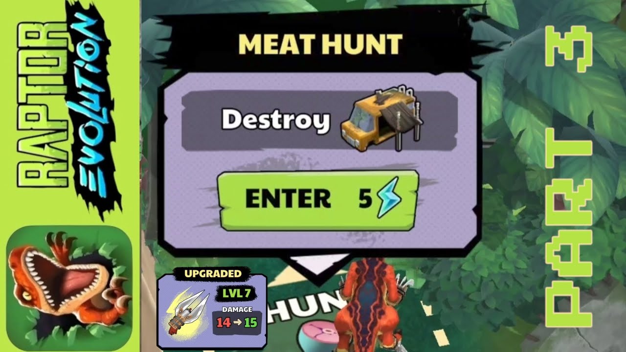 Raptor Evolution - Meat hunt [PART 3] - Android gameplay - YouTube