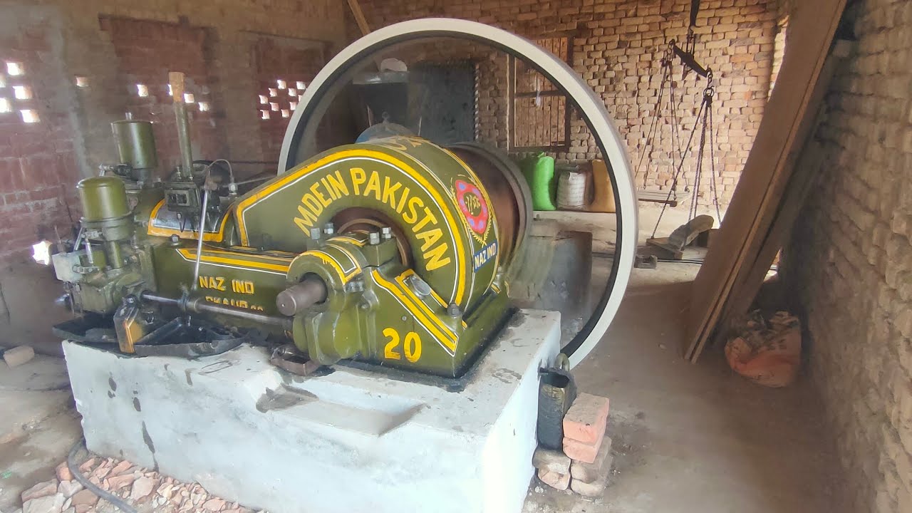 20 HP Diesel Oil Engine Amazing Starting || How to get start Heavy ...