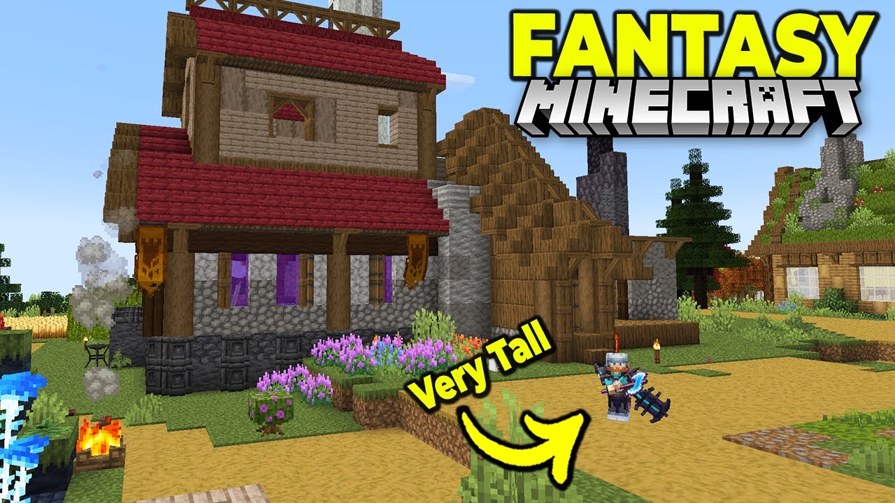 Finishing my Starter House - Fantasy Minecraft Modded SMP Survival ...