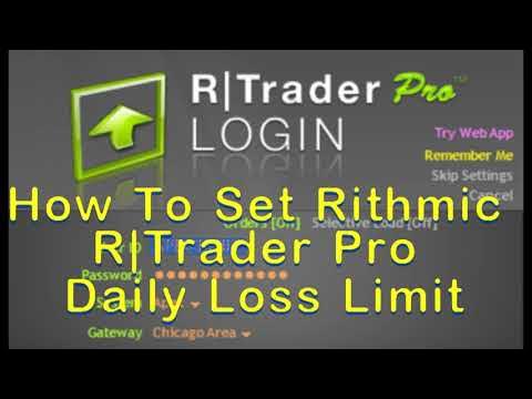 How Set Rithmic R | Trader Pro Daily Loss Limit - YouTube