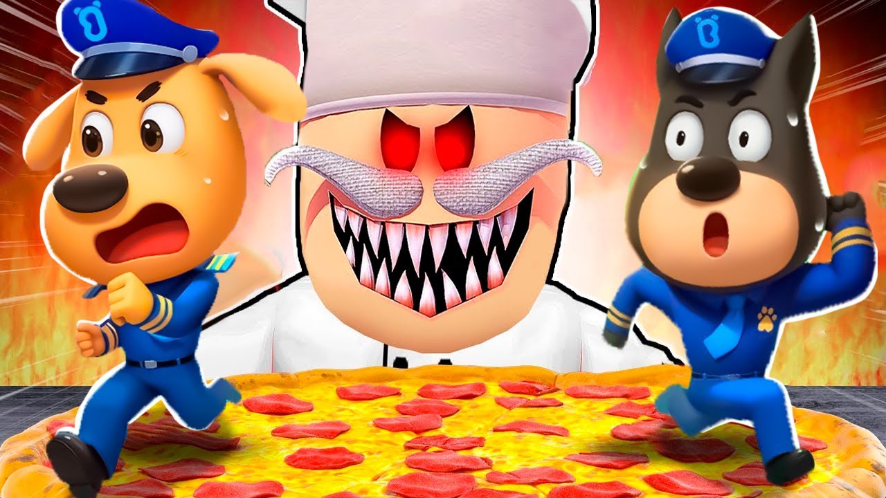Sheriff Labrador & Dobie ESCAPE Papa Pizza's Pizzeria in Roblox! - YouTube