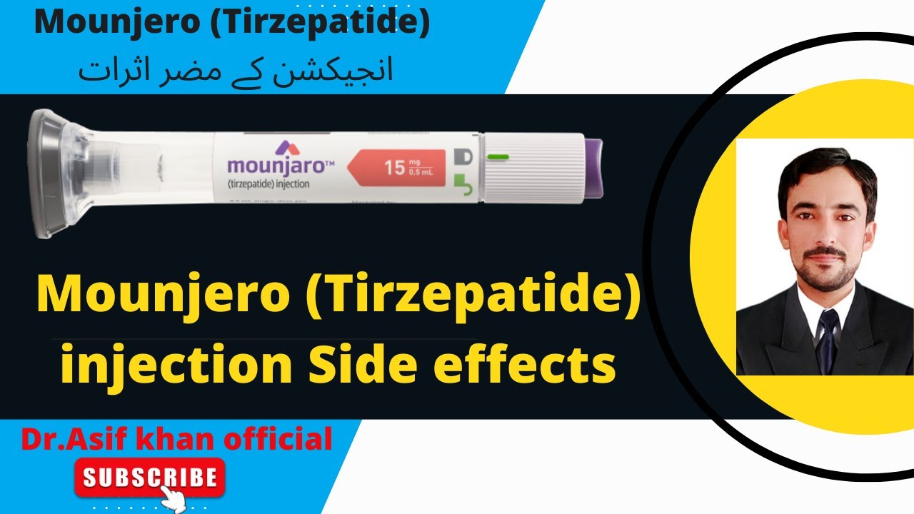 Mounjero (tirzepatide) injection side effects| Side effects of mounjaro ...