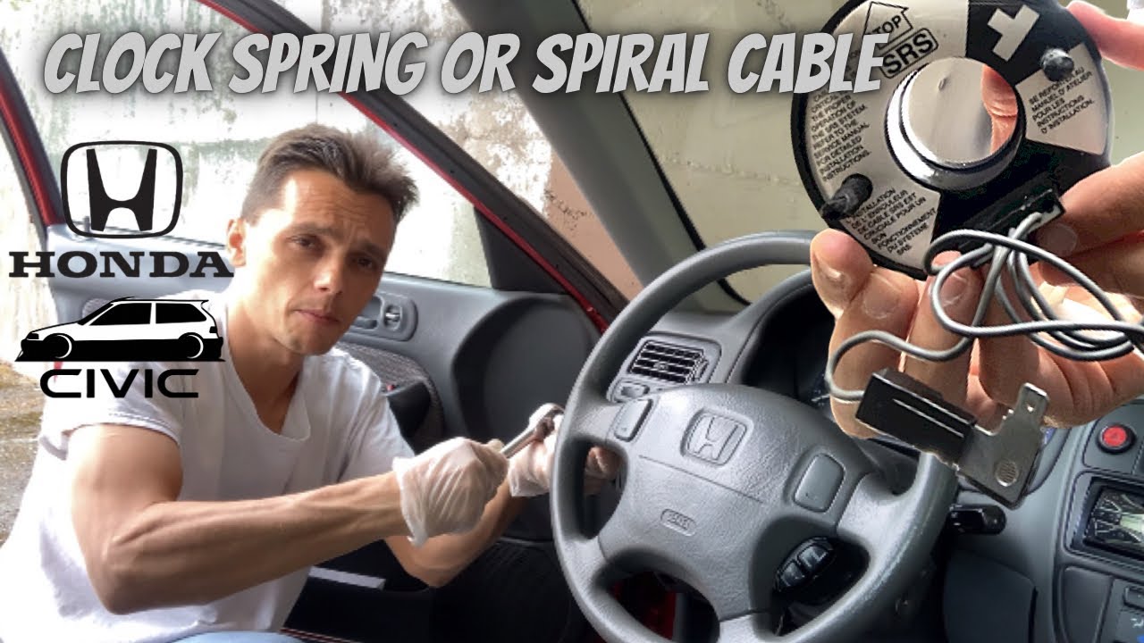Clock Spring or Spiral Cable🌀 Removal and installation Honda Civic 1996 ...