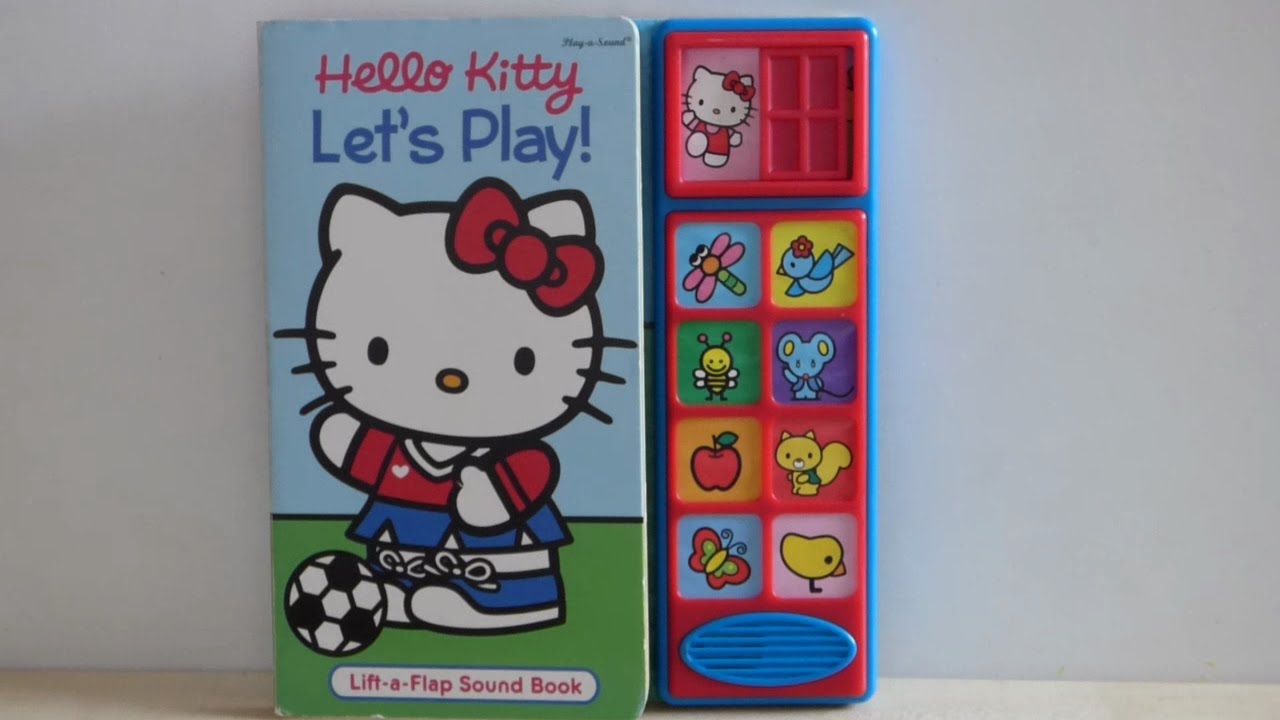 HELLO KITTY - LET'S PLAY Lift-a-Flap Sound Book review video for ...