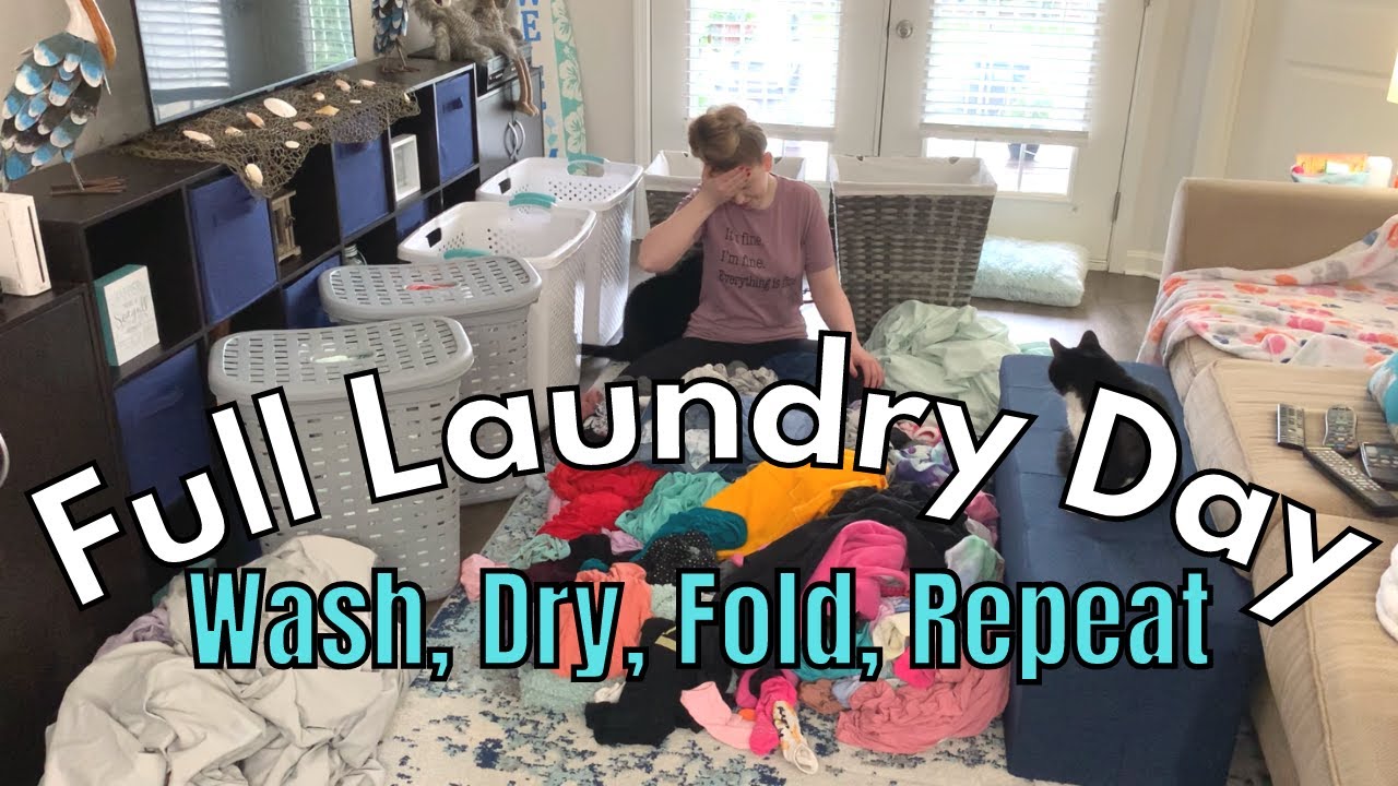 Full Day Of Laundry Motivation - I DID 8 LOADS OF LAUNDRY! Pleasantly ...