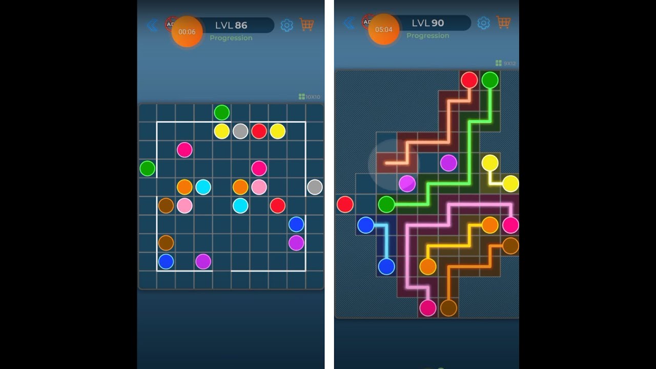 Dot Link Connect the Dots - Progression - Level 86 To Level 90 - YouTube