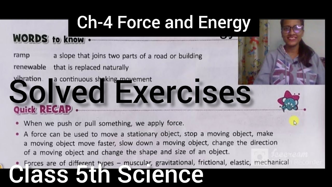 Ch-4 Force and Energy || Solved exercises || Class 5th Science - YouTube